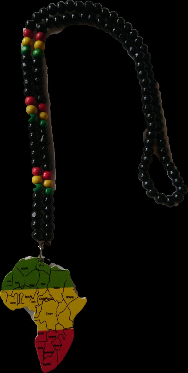 Reggae Gear Rasta Africa Black Bead Chain - Reggae Gear